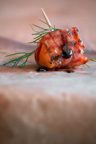 Grilled Persimmon Wrapped In Speck - SippitySup