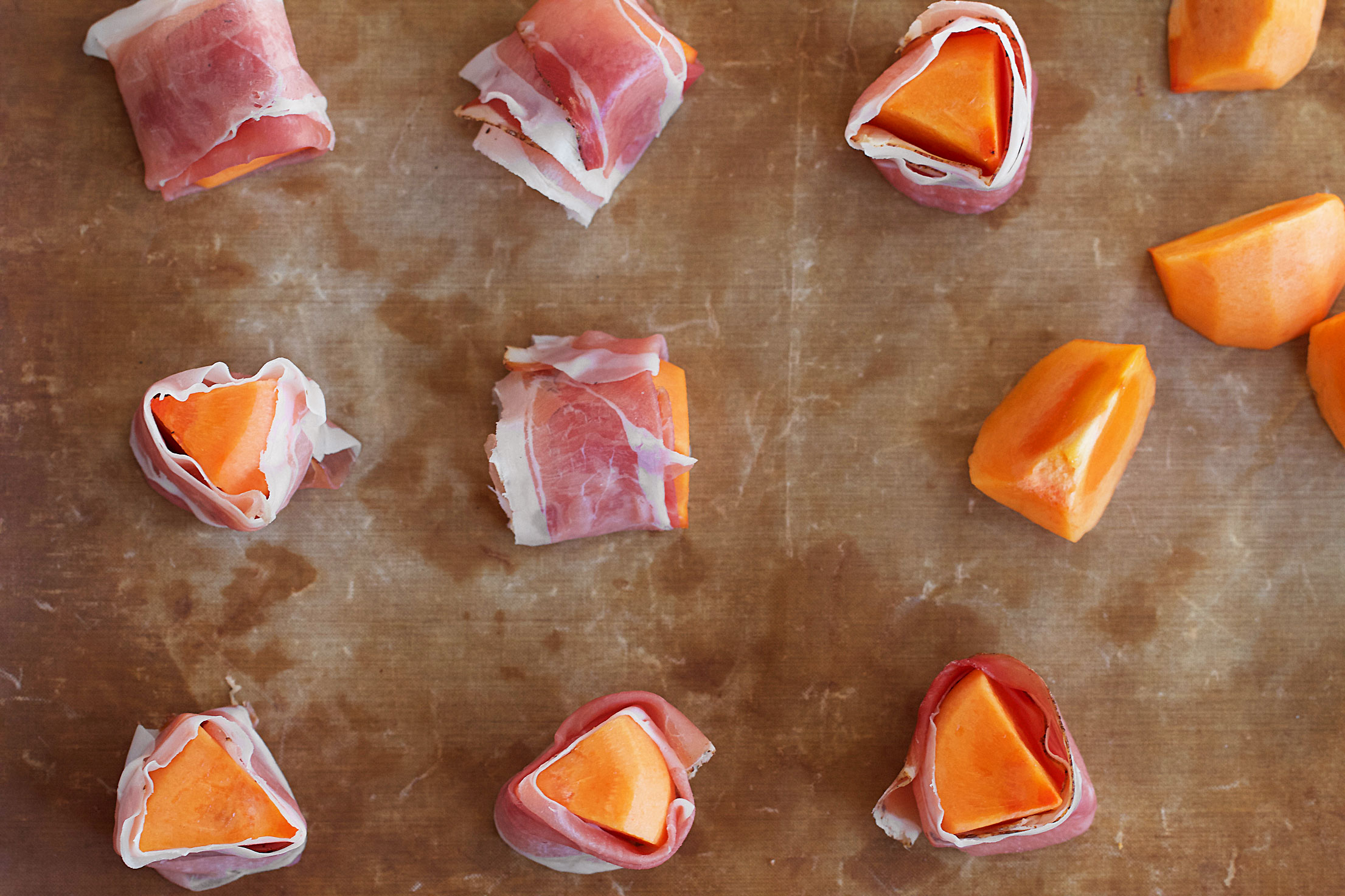 Grilled Persimmon Wrapped In Speck - SippitySup
